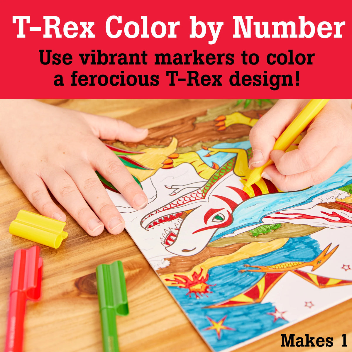 Color by Number T-Rex Foil Fun – TheToysRoom