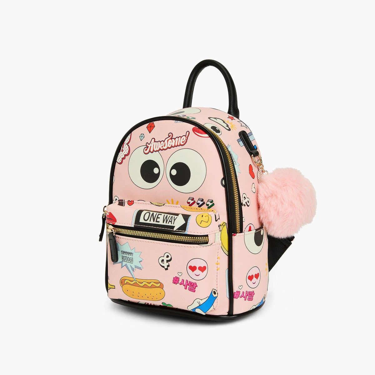 Animated Cartoon Backpack - Blush - Saffiano Vegan Leather – TheToysRoom