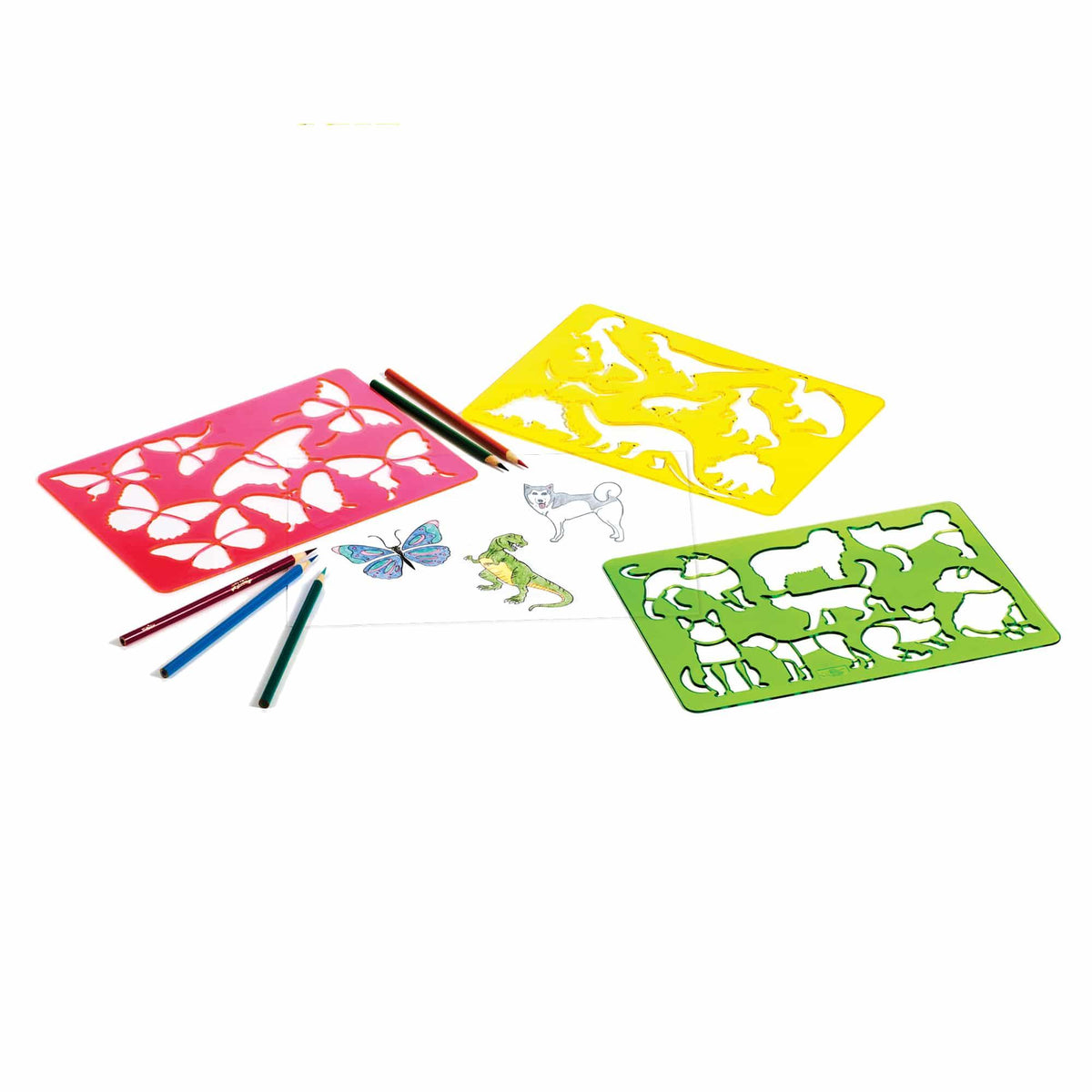 Art Box Stencils with Line Art & Coloring Guide – TheToysRoom