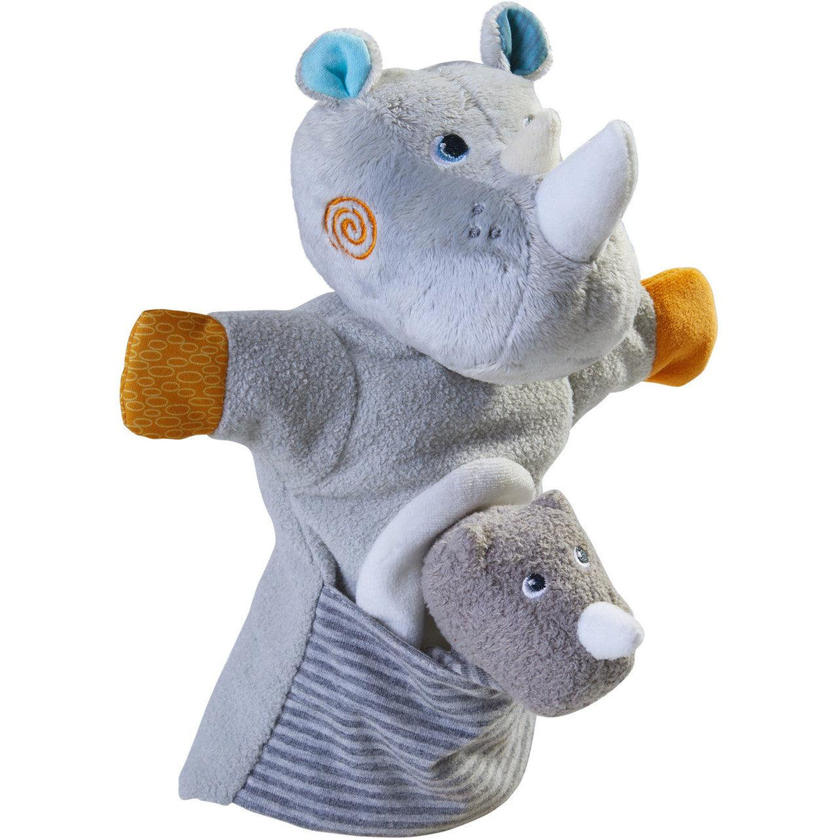 HABA Glove Puppet Rhino with Calf - The Toys Room – TheToysRoom