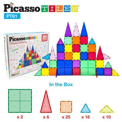 PicassoTiles PT61 3D Magnetic Building Block Tiles – TheToysRoom