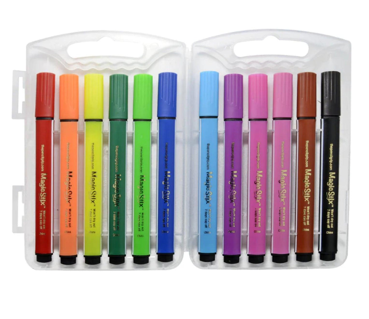 Triangular Magic Stix Markers, 12 Pack - TheToysRoom